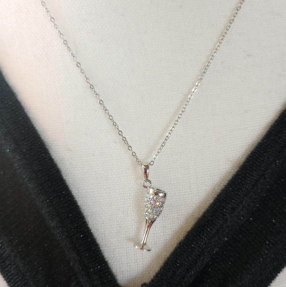 Bleu Sage | Jewelry | Bleu Sage Sterling Silver Crystal Glass Pendant ...